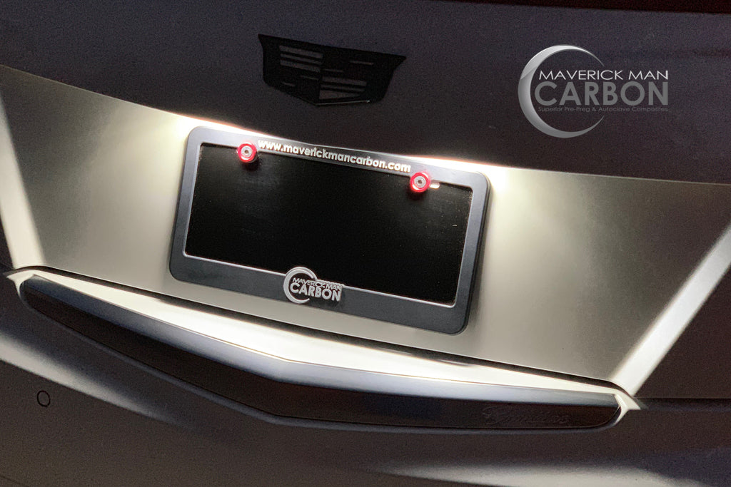 Cadillac ATS and ATS-V Custom 18-LED License Plate Lights Housing ...