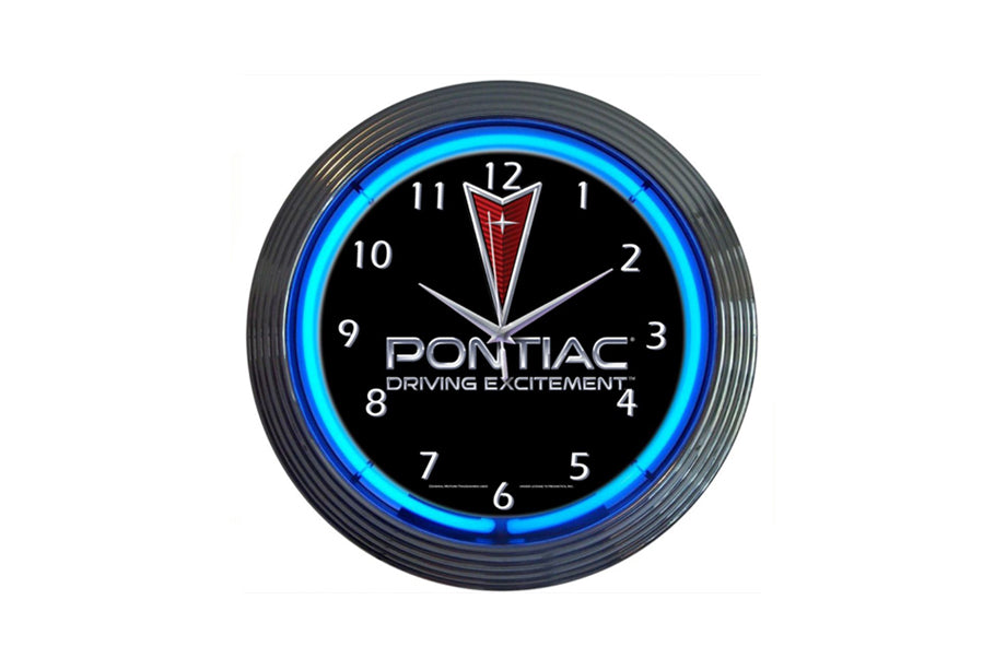 Pontiac "Driving Excitement" Neon Clock – Maverick Man Carbon